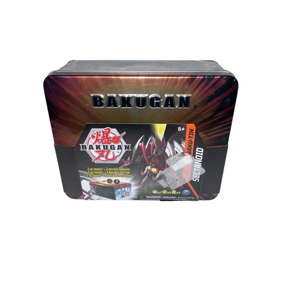Games | Bakugan Sectanoid Bakutin Mystery Figure Cards Collectors Tin ...
